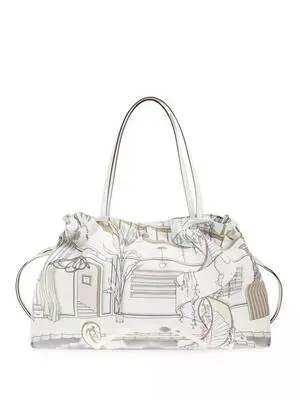 Tory Burch Large Ella Drawstring Tote Bag - Neutrals