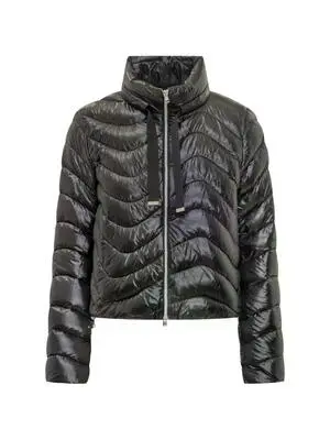 Herno Chevron-quilted Puffer Jacket - Black