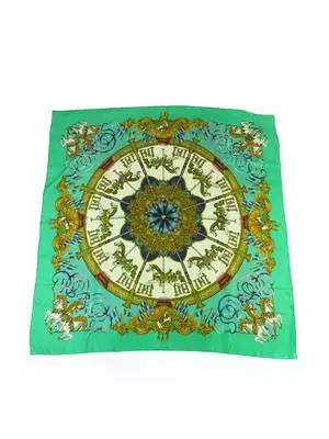Hermès 20th Century Luna Park Silk Scarf 90 Scarves - Green