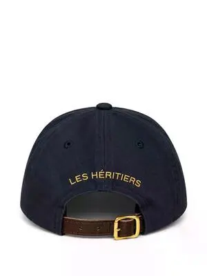 LES HÉRITIERS Logo Embroidered Distressed Baseball Cap