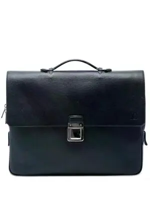 LOUIS VUITTON Taiga Vassili Pm Business Bag - Blue