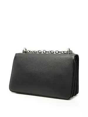 Prada Saffiano And Tessuto Chain Crossbody Bag