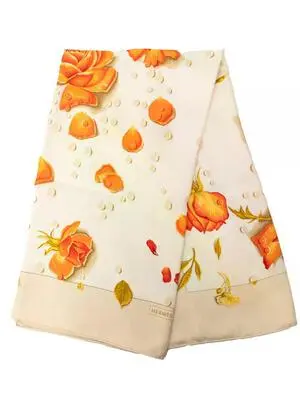 Hermès 2010-2018 La Rosee Silk Scarf 90 Scarves - Brown