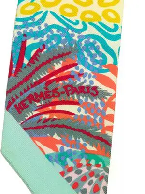 Hermès 2000-2026 Under The Waves Twilly Silk Scarf Scarves