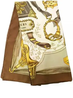 Hermès 2000-2026 Etriers Silk Scarf 90 Scarves - Neutrals