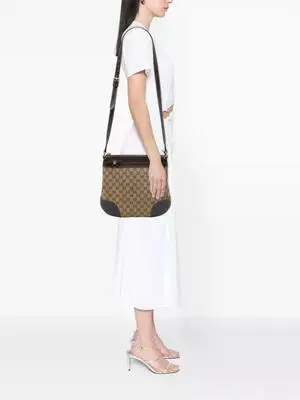 Gucci 2016-2026 Gg Canvas Web Mayfair Crossbody Bag - Neutrals