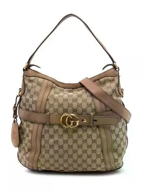 Gucci 2016-2026 Medium Gg Canvas Running Satchel - Neutrals