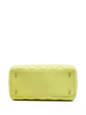 Dior Medium Lambskin Cannage Lady Satchel - Yellow