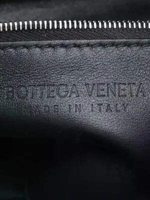 Bottega Veneta Calfskin Intreccio Diago Crossbody Bag - Black
