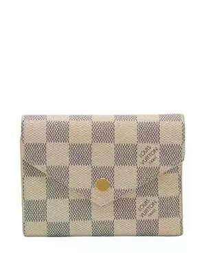 LOUIS VUITTON 2021-2026 Damier Azur Victorine Small Wallets - White
