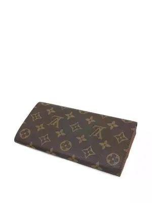 LOUIS VUITTON 1991 Monogram Porte Monnaie Credit Wallet Long Wallets - Brown