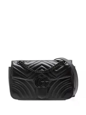 Gucci 2016-2026 Medium Gg Marmont Matelasse Calfskin Shoulder Bag - Black