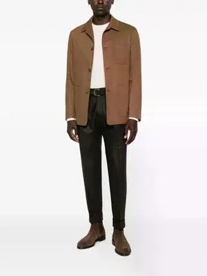 Canali Patch-pocket Jacket - Brown