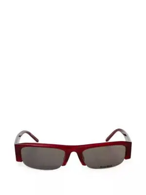 Miu Miu Rectangle-frame Sunglasses - Red