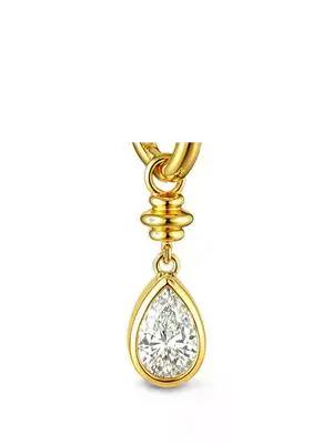 VELORA VIE Soleil Teardrop-pendant Hoop Earrings - Gold