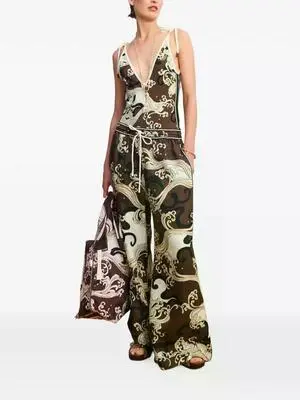 ALEMAIS Otis Wave-print Trousers
