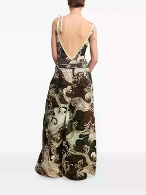 ALEMAIS Otis Wave-print Trousers