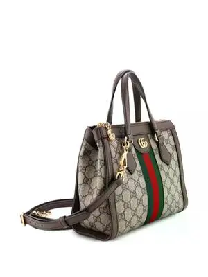 Gucci Ophidia Top Handle Gg Coated Canvas Small Tote Bag