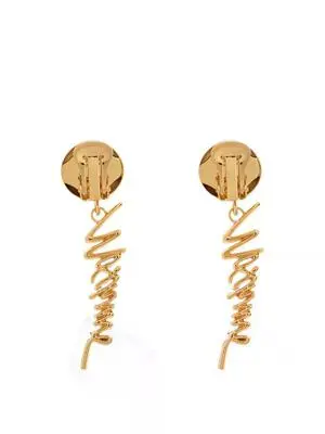 Moschino Logo-pendant Clip-on Earrings