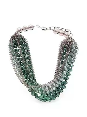 Emporio Armani Multi-strand Beaded Necklace - Green
