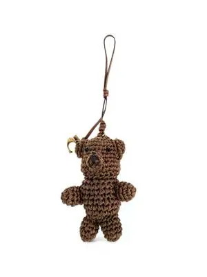 COACH Woven Teddy-bear Bag Charm