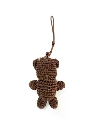 COACH Woven Teddy-bear Bag Charm