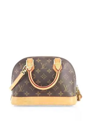 LOUIS VUITTON Alma Monogram Canvas Bb Crossbody Bag - Brown