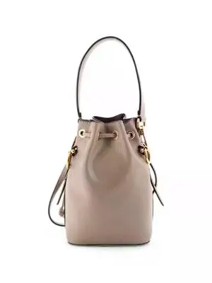 Fendi Mon Tresor Leather Mini Bucket Bag - Brown