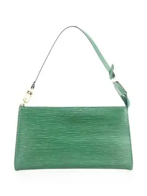 LOUIS VUITTON Pochette Accessoires Epi Leather Clutch Bag - Green