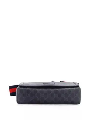 Gucci Gg Coated Canvas Messenger Bag - Black