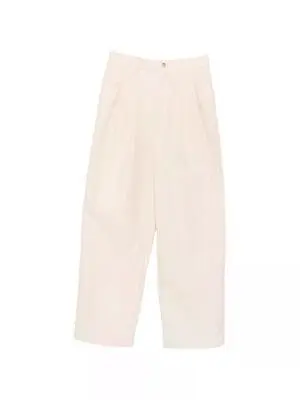 Wardrobe.NYC Pleated Palazzo Pants - Neutrals