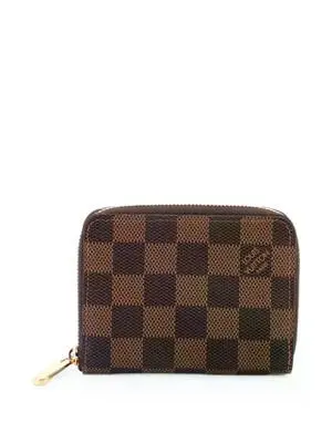 LOUIS VUITTON Zippy Coin Purse Damier Pouch - Brown