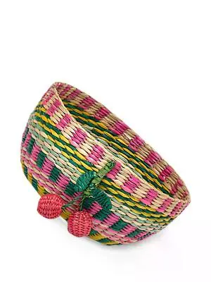 BITOSSI HOME Cherry-detail Woven Basket