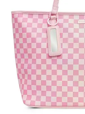 SPRAYGROUND Sugar Drip Candy Bite Check-pattern Tote Bag
