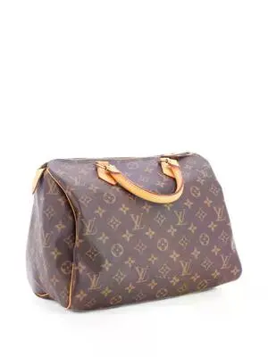 LOUIS VUITTON Speedy Handbag Monogram Canvas 30 Satchel - Brown