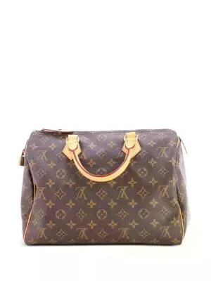 LOUIS VUITTON Speedy Handbag Monogram Canvas 30 Satchel - Brown
