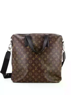 LOUIS VUITTON Kitan Handbag Macassar Monogram Canvas Tote Bag - Brown