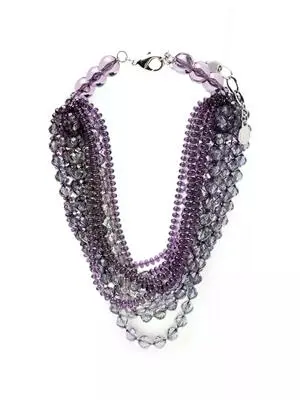 Emporio Armani Beaded Multi-strand Necklace - Purple