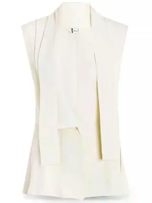 High Clasp Pussy-bow Vest