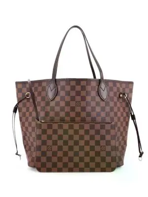 LOUIS VUITTON Neverfull Damier Mm Tote Bag - Brown