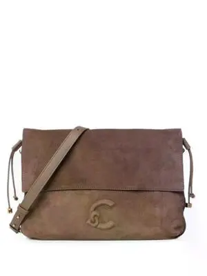 COCCINELLE Small Lidia Suede Logo-embossed Shoulder Bag - Brown
