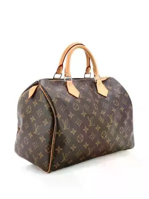 LOUIS VUITTON Speedy Handbag Monogram Canvas 30 Satchel - Brown
