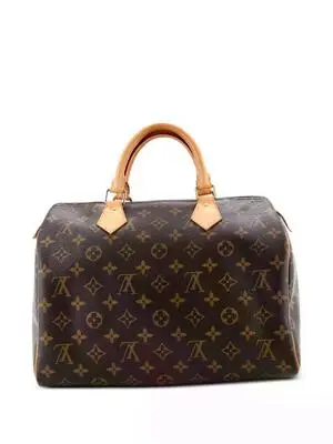 LOUIS VUITTON Speedy Handbag Monogram Canvas 30 Satchel - Brown