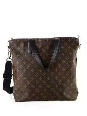 LOUIS VUITTON Kitan Handbag Macassar Monogram Canvas Tote Bag - Brown