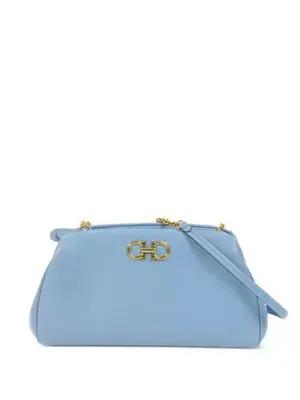 FERRAGAMO Gancini Chain Shoulder Bag - Blue