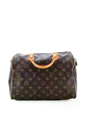 LOUIS VUITTON Monogram Canvas Speedy 30 Satchel - Brown