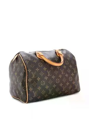 LOUIS VUITTON Monogram Canvas Speedy 30 Satchel - Brown