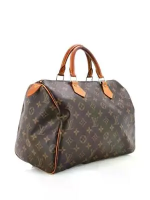LOUIS VUITTON Monogram Canvas Speedy 30 Satchel - Brown