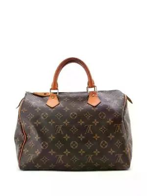 LOUIS VUITTON Monogram Canvas Speedy 30 Satchel - Brown