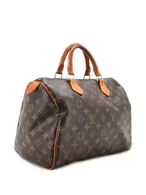LOUIS VUITTON Monogram Canvas Speedy 30 Satchel - Brown